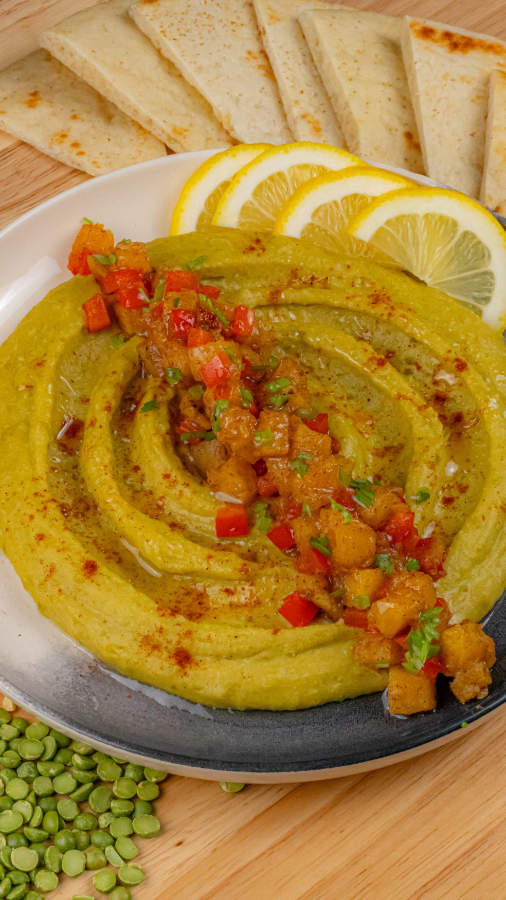 Split Pea Hummus with Plantain Compote - Half Cup Habit