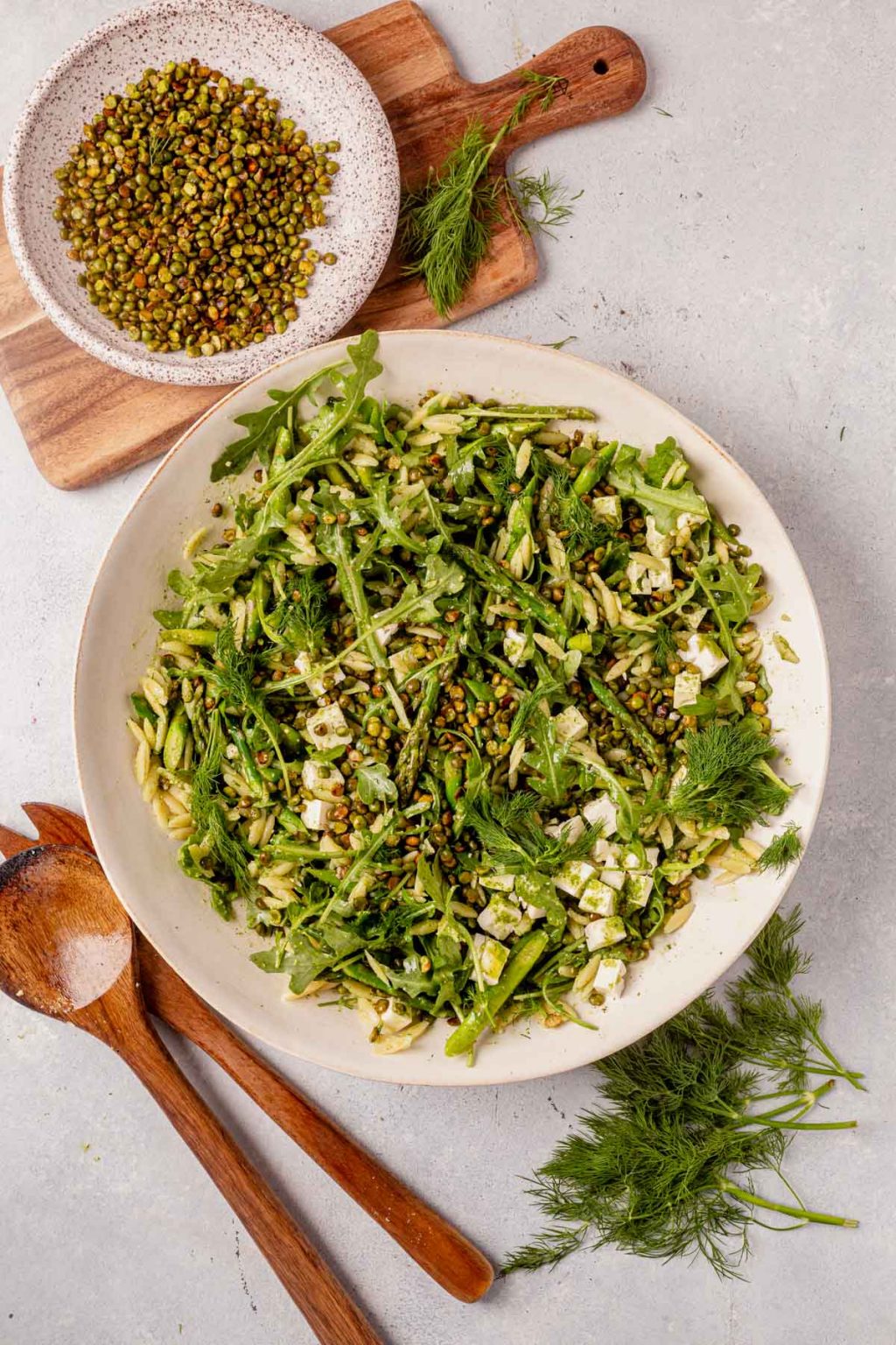 Spring Asparagus Salad with Crispy Split Peas and Dill Pesto ...